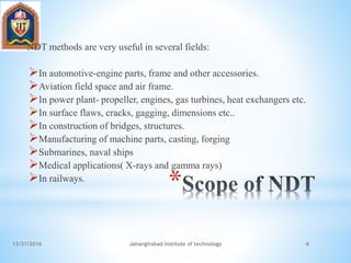 Introduction to ndt | PPTX