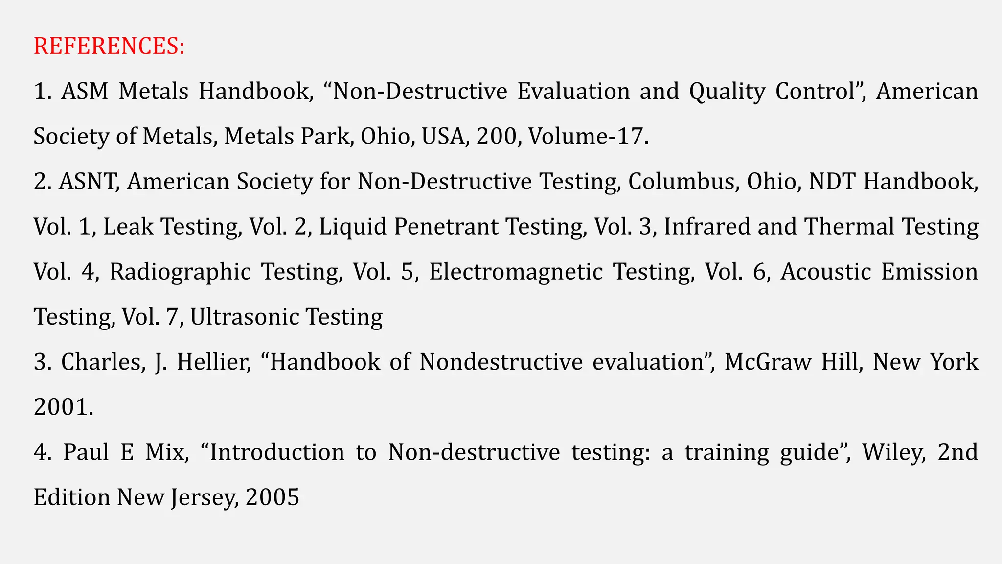 Introduction to Non Destructive Testing and Evaluation | PDF