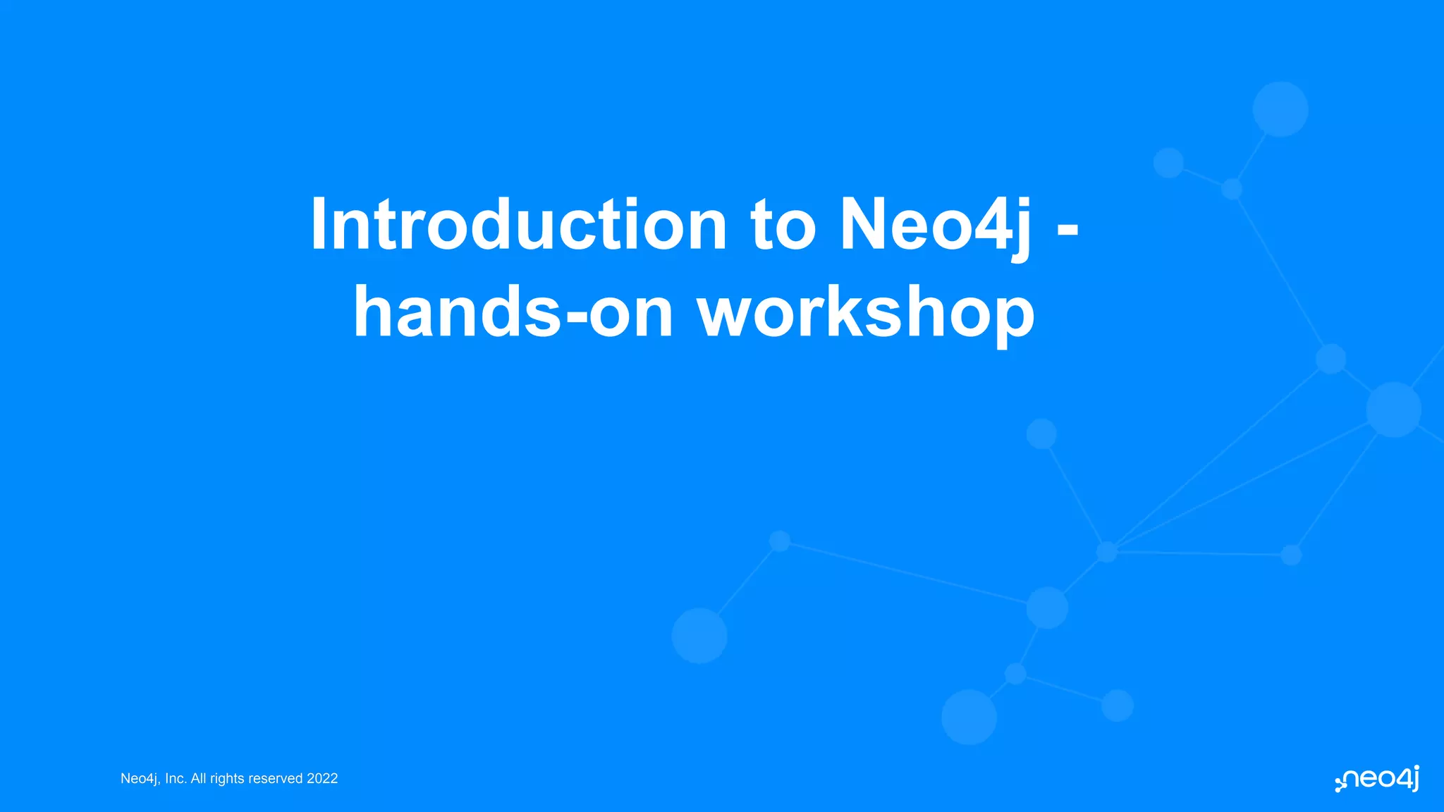 Workshop Introduction to Neo4j | PPT