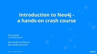 Road to NODES Workshop Series - Intro to Neo4j | PPT