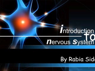 Introduction to nervous system | PPT