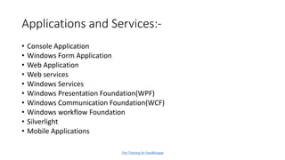 Introduction to .net