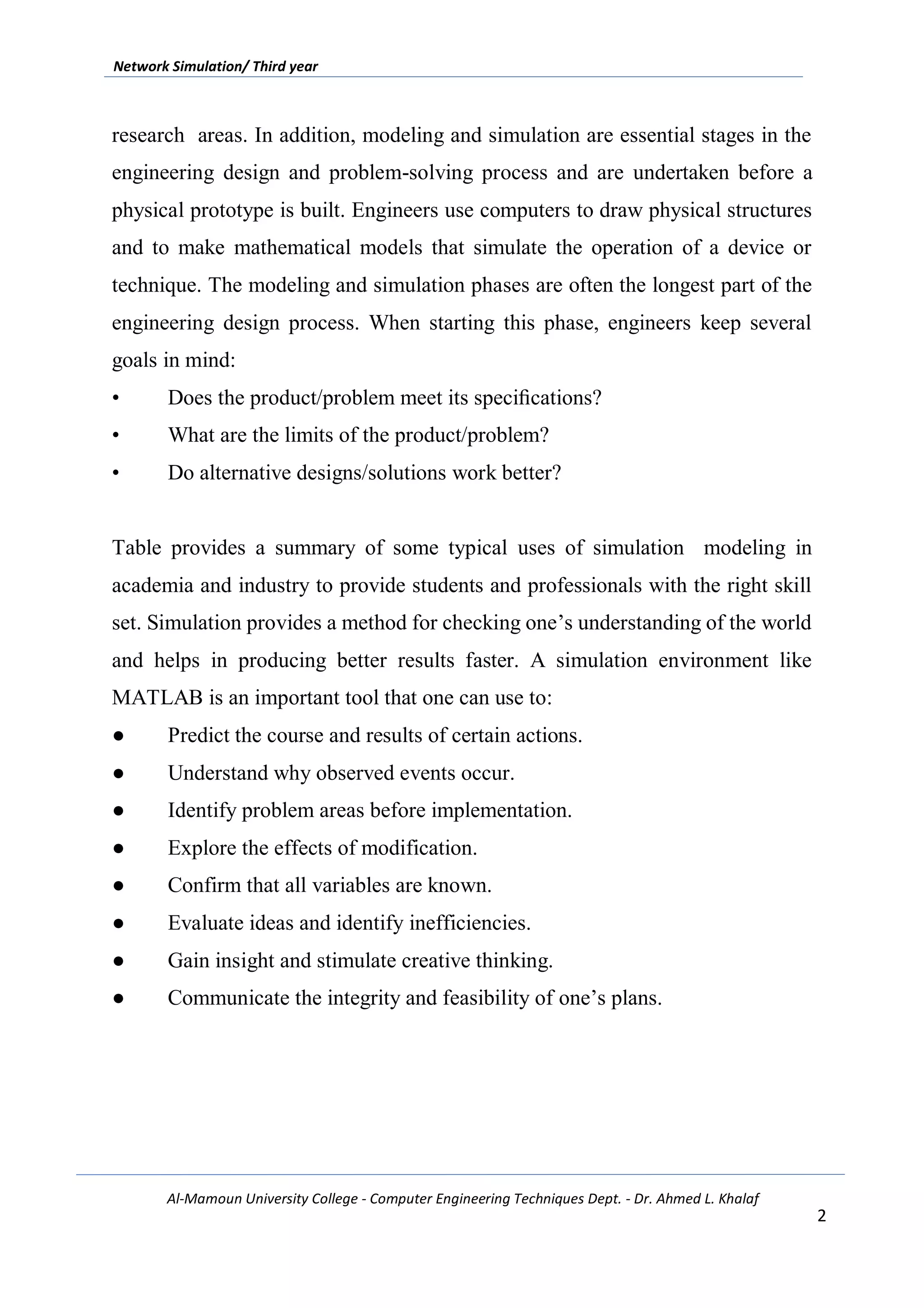 Introduction To Networks Simulation Pdf Computer Networking Computing 2419
