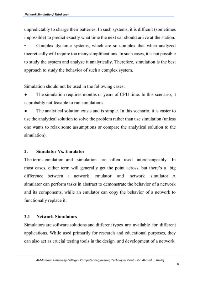 Introduction to networks simulation | PDF | Computer Networking | Computing