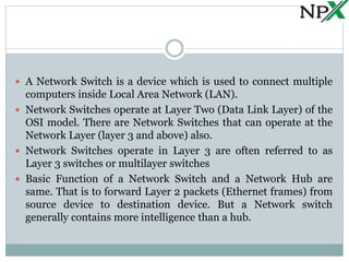 Introduction to network switches | PPTX