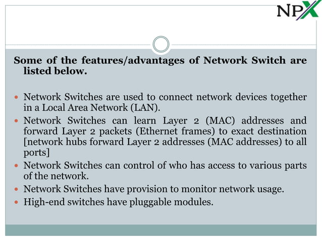 Introduction to network switches | PPTX