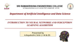 Introduction to Neural Networks and Perceptron Learning Algorithm.pptx