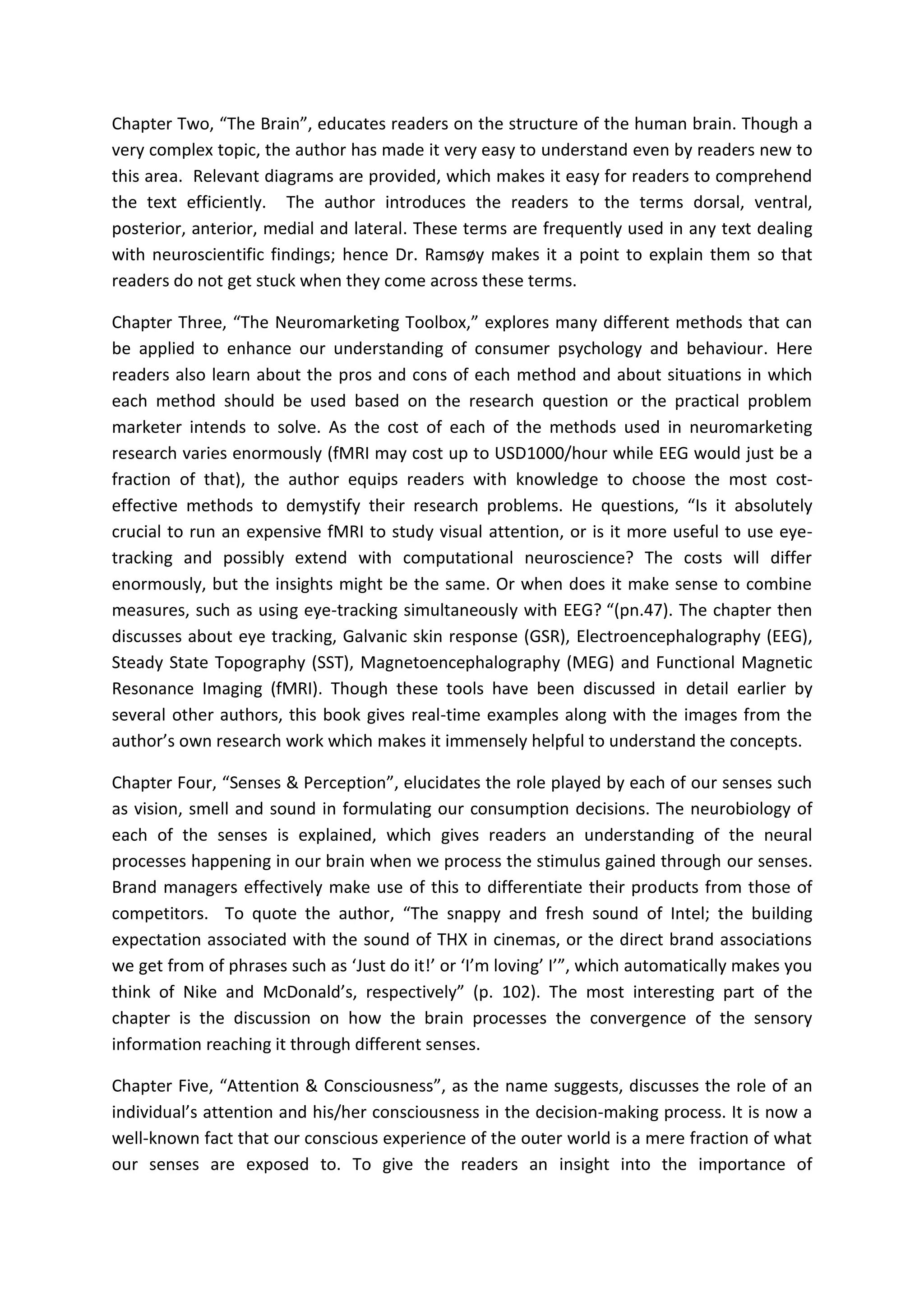 Introduction To Neuromarketing And Consumer Neuroscience Docx