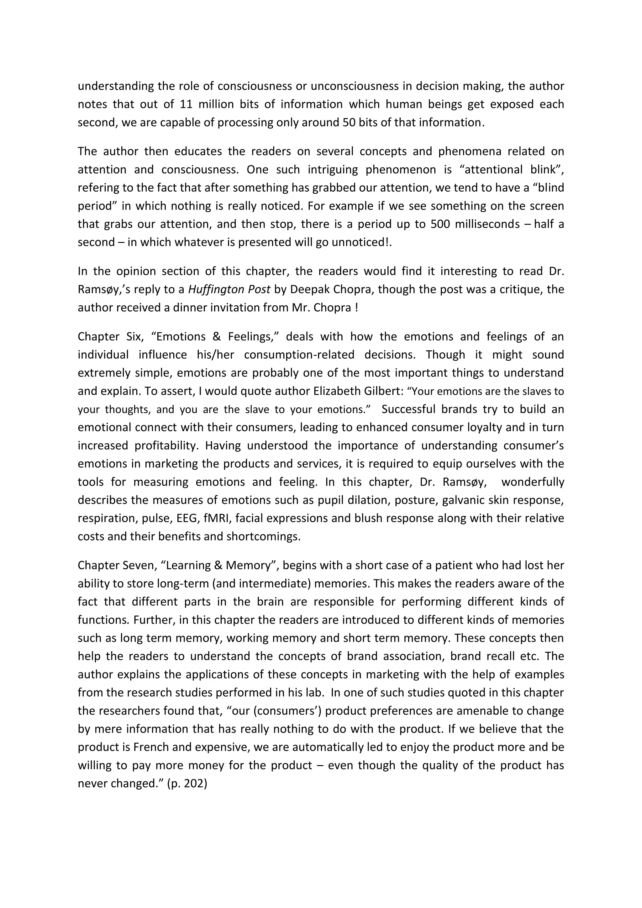 Introduction To Neuromarketing And Consumer Neuroscience Docx