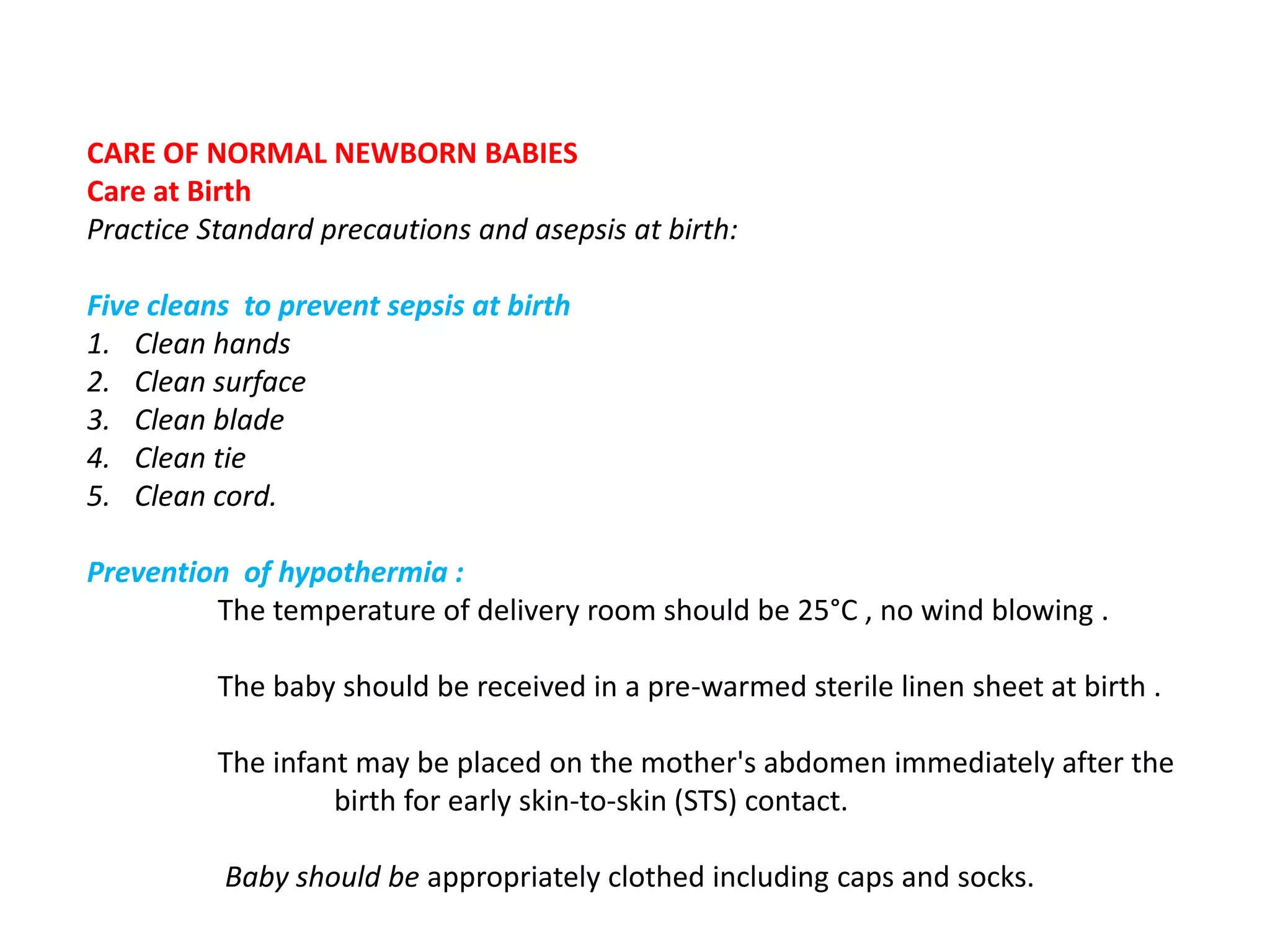 Introduction to newborn and normal newborn | PDF
