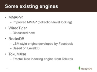 Introduction to new high performance storage engines in mongodb 3.0 | PDF | Databases | Computer ...