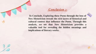 Introduction to New Historicism with the reference of Andrew Marvell's ...