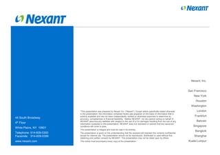 Introduction to Nexant - Energy & Chemicals Advisory | PPTX