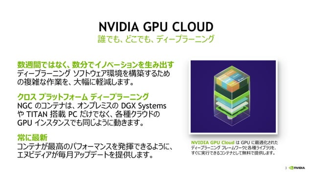 NVIDIA GPU Cloud の紹介 | PPT