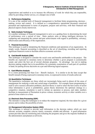 Introduction to NGO management | PDF