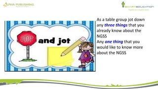 Introduction to NGSS with Alpha Science (Grades K-5) | PDF