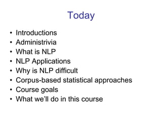 Introduction to nlp | PPTX
