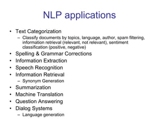 Introduction to nlp | PPT