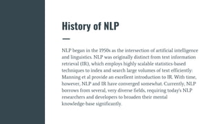 Introduction to Natural Language Processing | PDF