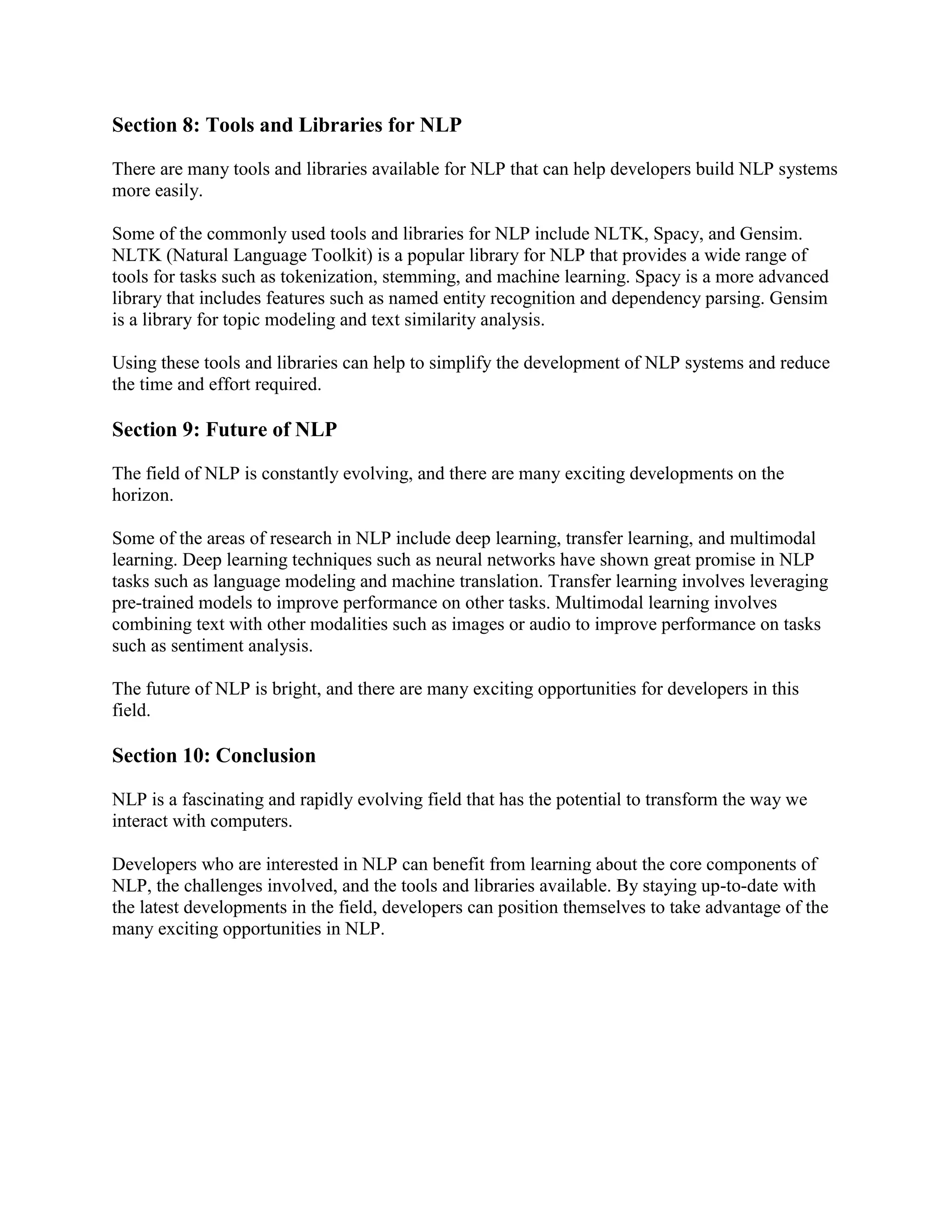 Introduction to Natural Language Processing | DOCX