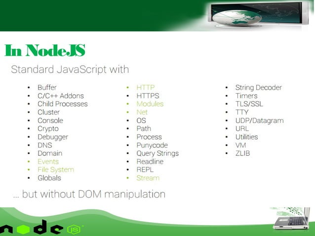 Introduction to node.js aka NodeJS | PPT
