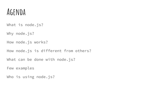Introduction to node.js