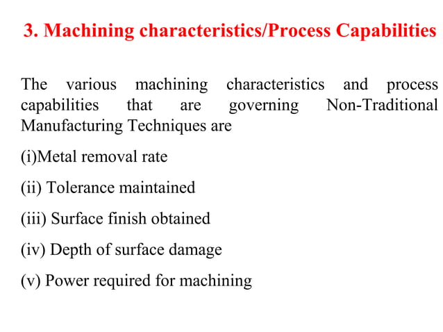 Introduction to nontraditional machining | PPT | Physics | Science