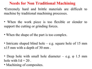 Introduction to nontraditional machining | PPT