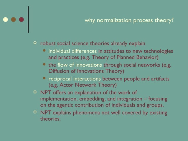 Introduction to normalization process theory | PPT | Science