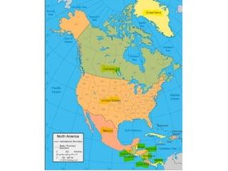 Introduction to north american continent | PPTX