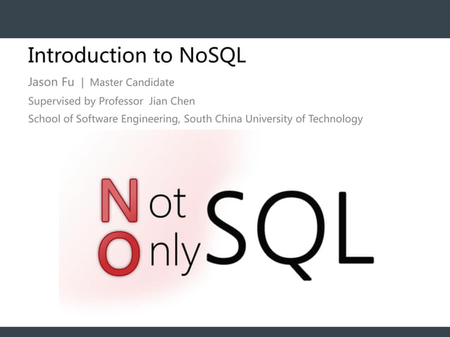 Introduction to NoSQL | PPT