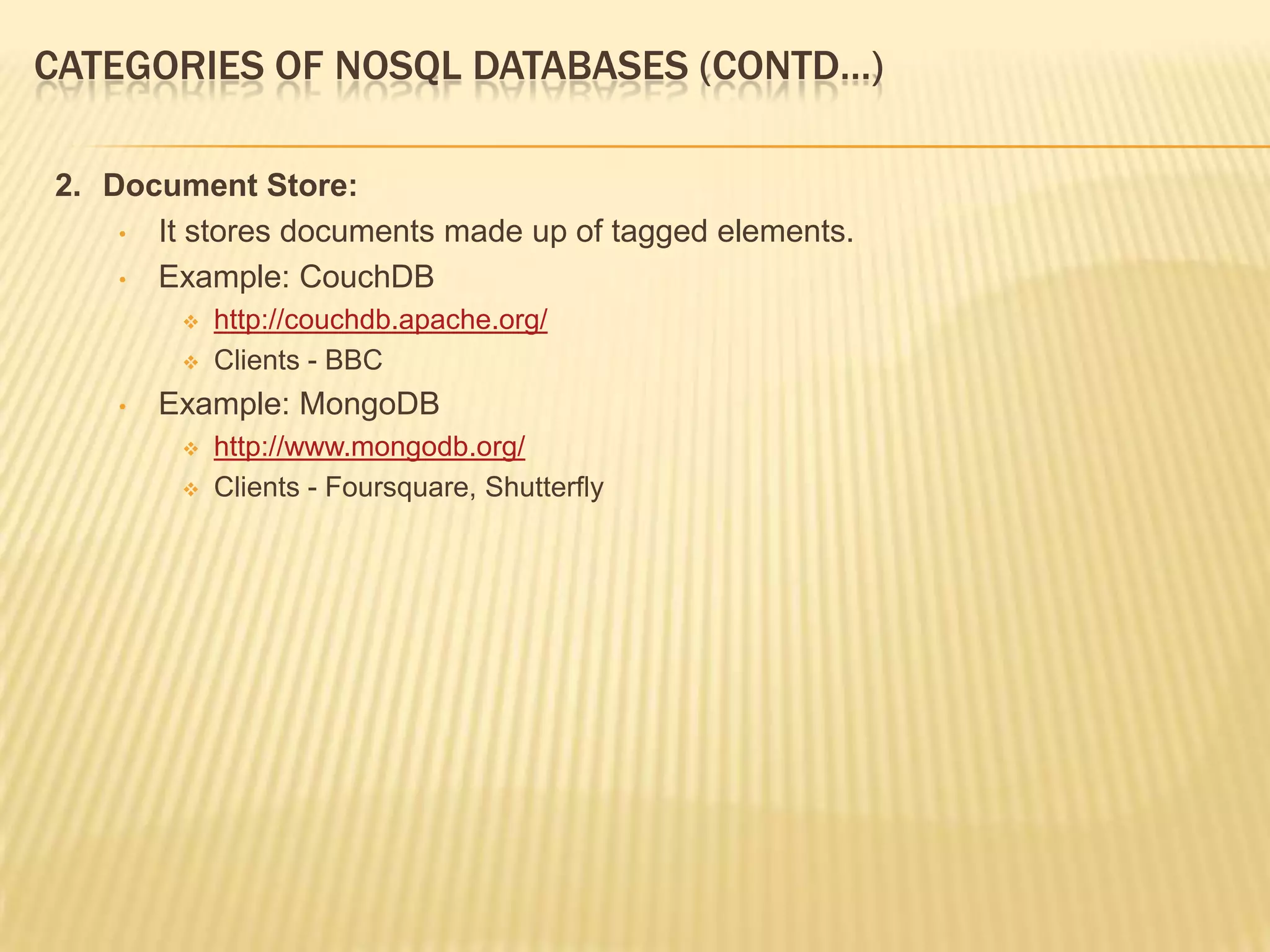 Introduction to NoSQL | PPT