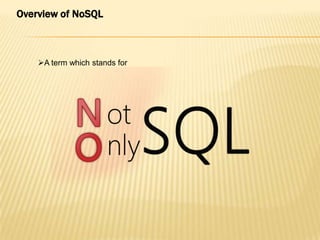 Introduction to NoSQL | PPT