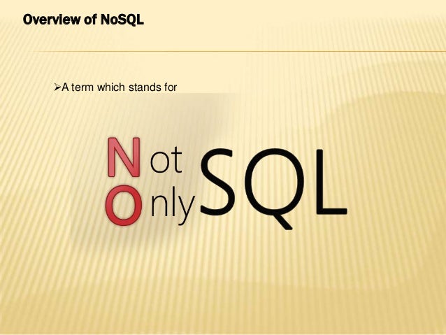 Introduction to NoSQL