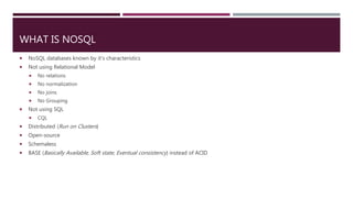 Introduction to NoSQL | PPTX | Databases | Computer Software and ...
