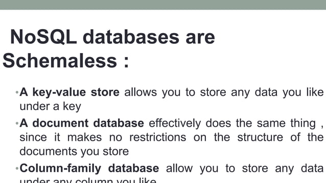 Introduction to nosql | NoSQL databases | PPT