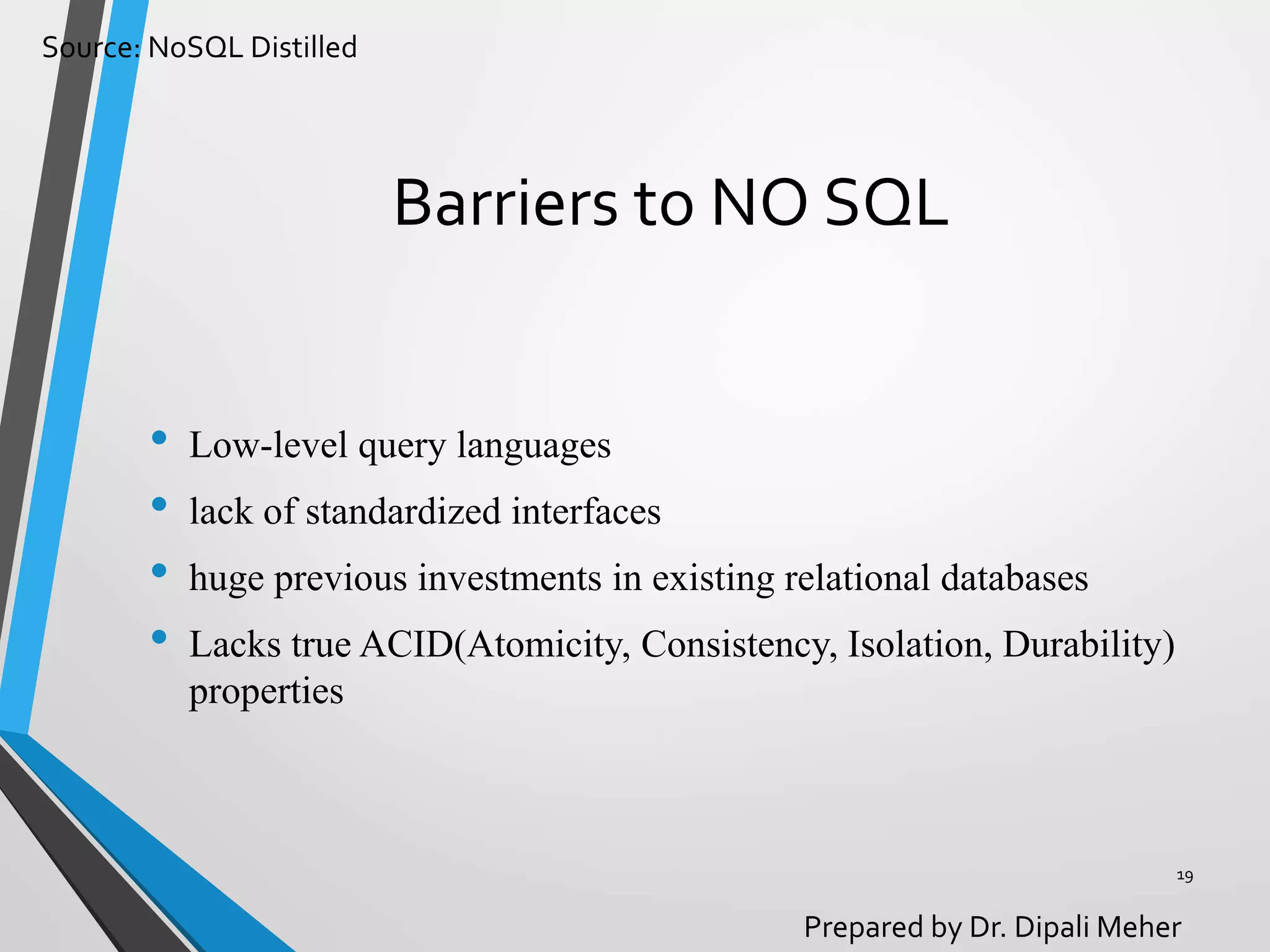 Introduction To Nosql Pptx Databases Computer Software And Applications