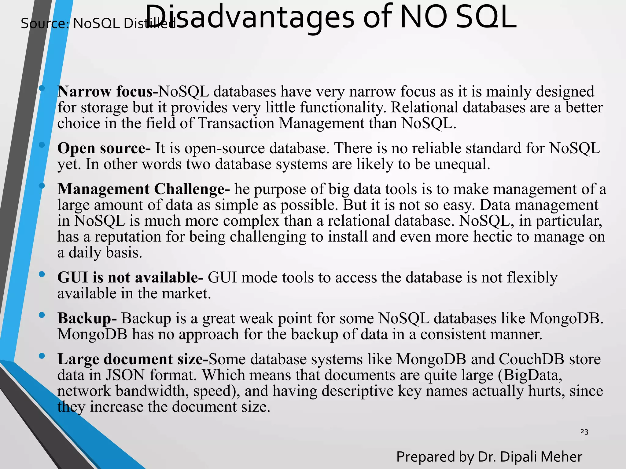 Introduction To Nosql Pptx Databases Computer Software And Applications