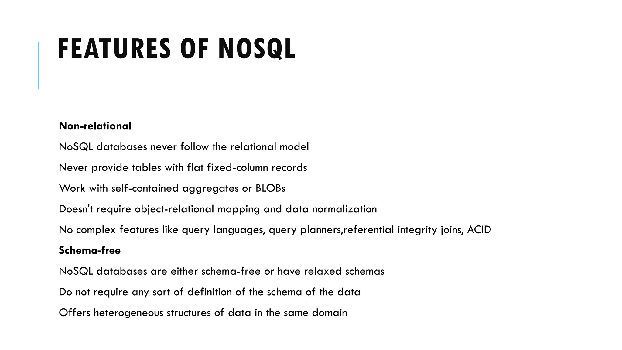 Introduction to NoSQL & Features of NoSQL.pptx