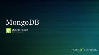 Introduction to NoSql & Mongodb | PPTX