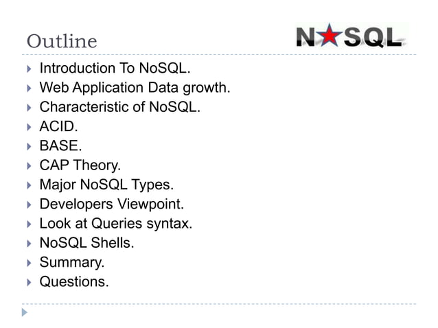 Introduction to NoSQL Database | PPT