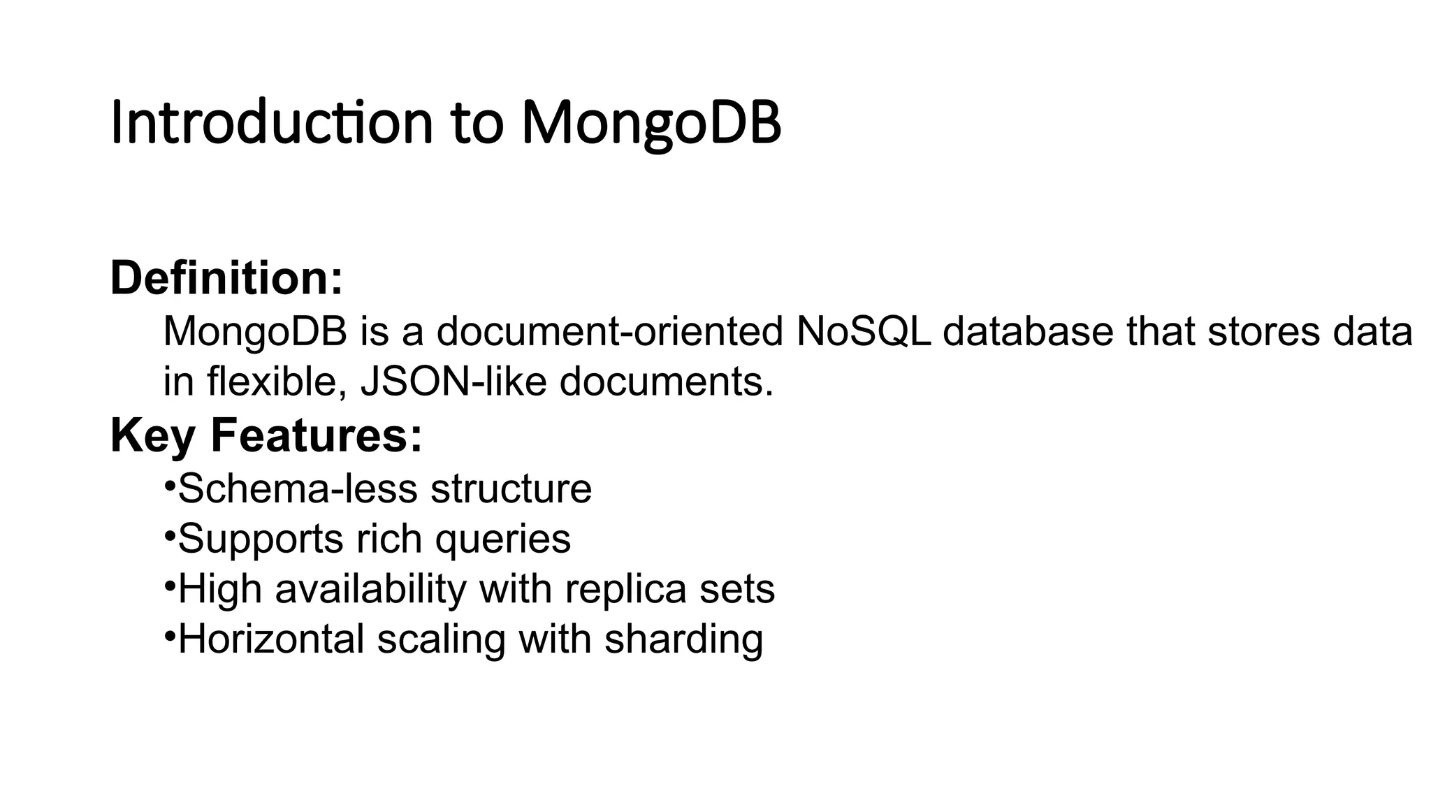 Introduction to NoSQL Database MongoDB.pptx