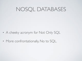 Introduction to NOSQL quadrants | PPT