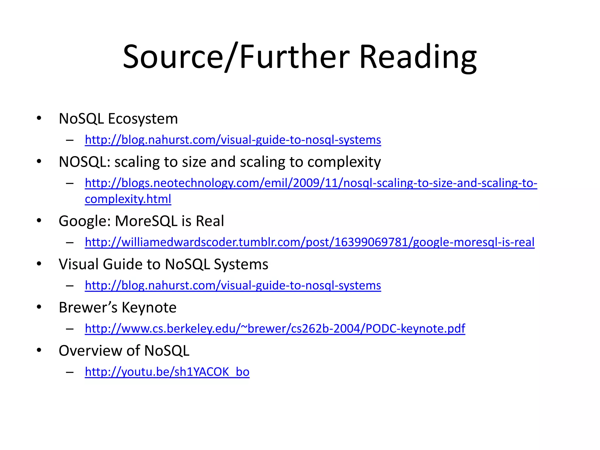 Introduction To Nosql Ppt