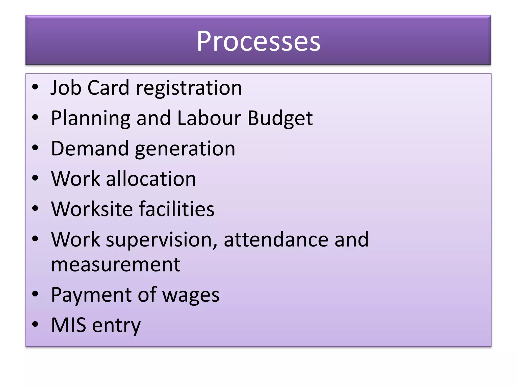 Introduction to Mahatma Gandhi NREGA for the Programme Officers | PPT