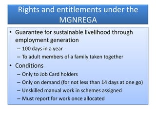 Introduction to Mahatma Gandhi NREGA for the Programme Officers | PPT