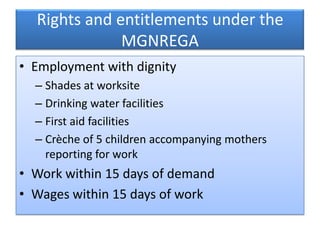 Introduction to Mahatma Gandhi NREGA for the Programme Officers | PPT