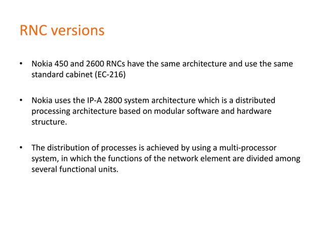 Introduction to Nokia RNC | PPTX | Computer Networking | Computing