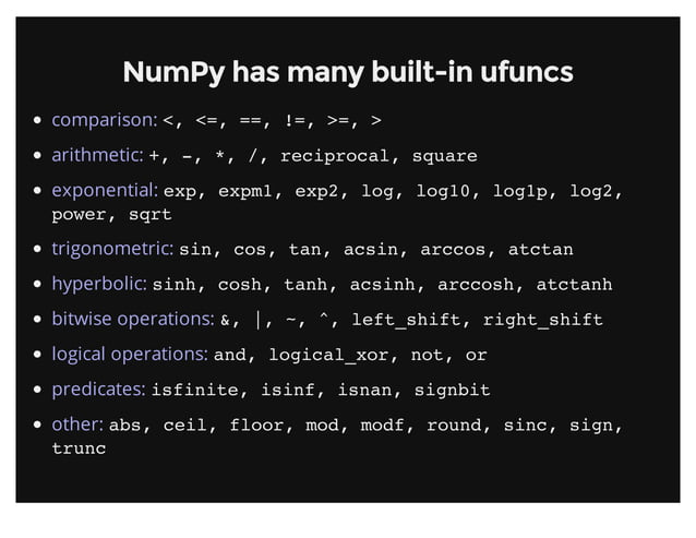 Introduction to NumPy (PyData SV 2013) | PDF