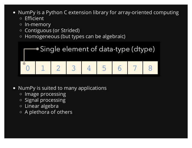 Introduction to NumPy (PyData SV 2013) | PDF